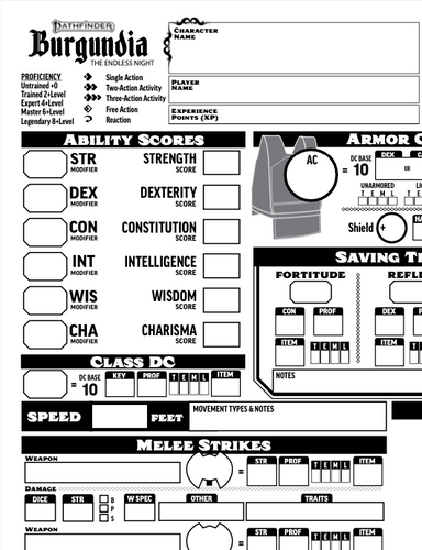 CharacterSheet | Gamepoint Worlds