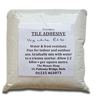 White Tile Adhesive 1 kg | mosaic