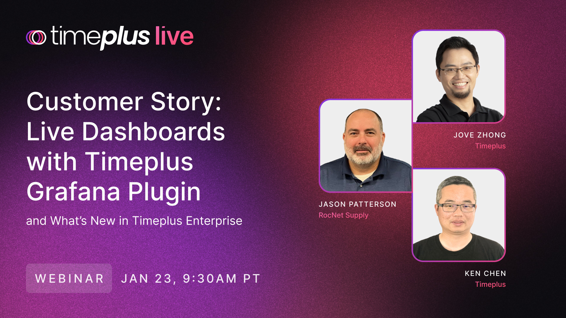Timeplus Live | Monthly Webinar