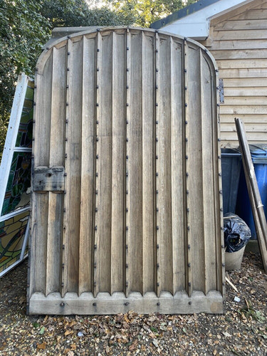 SOLID OAK CASTLE MANOR DOOR ARCHED OLD PERIOD WOOD ANTIQUE RECLAIMED ...