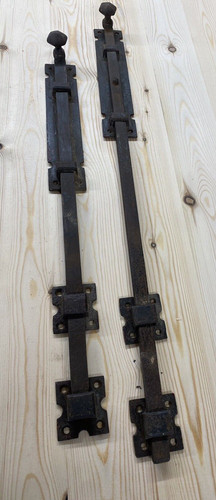 LARGE ANTIQUE DOOR LOCK BOLTS INC KEEPS RECLAIMED OLD METAL IRON PERIOD ...