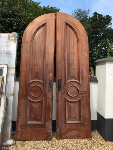 HUGE MANOR BANK MANSION FRONT DOOR SET ANTIQUE PERIOD RECLAIMED OLD ...