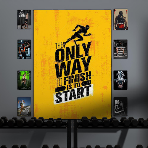 Gym_008 || Gym Wall Poster || Self-Adhesive, 300 GSM | Cheap Sheet