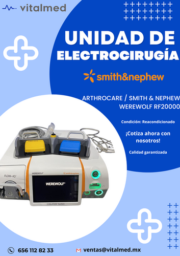 Unidad de electrocirugía Warewolf Arthrocare RF20000 | Vitalmed Mx
