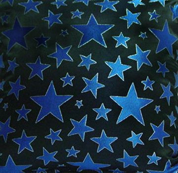 Metallic Blue Star Fabric | WickedElements.com
