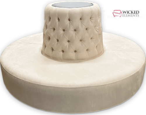 Round Tufted Bench | Custom Upholstered Benches | WickedElements.com