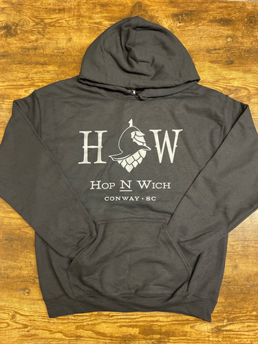 Black Original Front Logo Hoodie | Hop N Wich