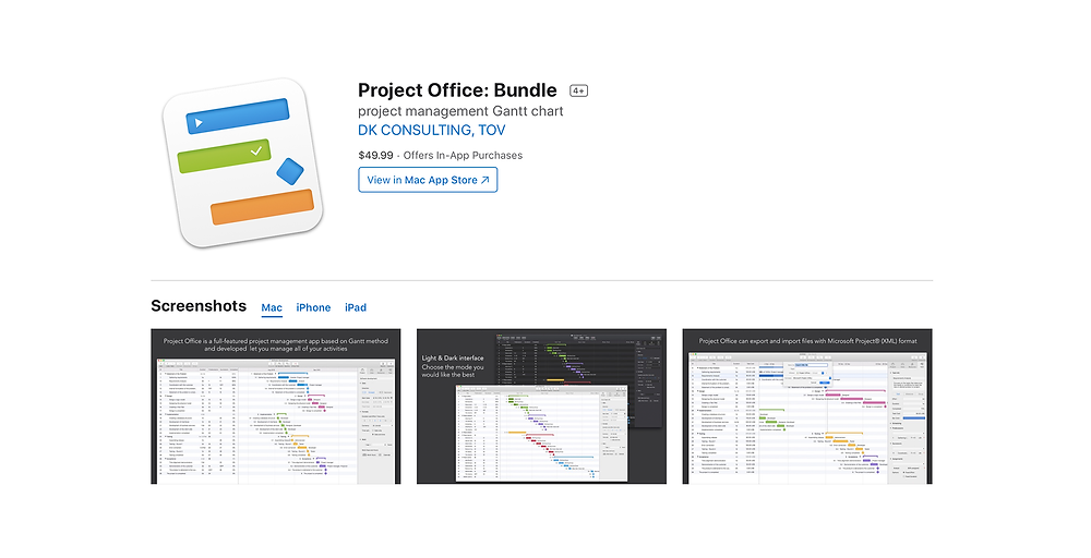 Project Office: Universal Purchase for Mac and iOS Apps
