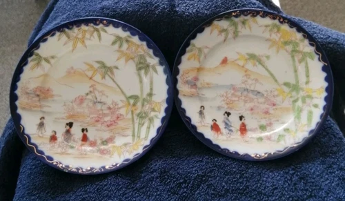 x2 Oriental Japanese Chinese Asian Plates | Curious & Beautiful Things