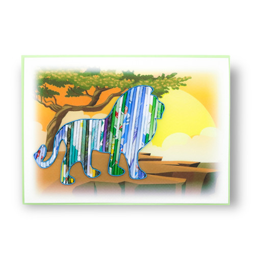 Handmade Earth-Friendly Lion Card | Loving Nature