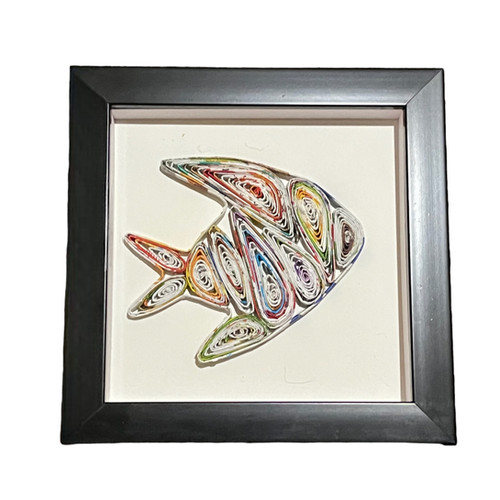 Shadow Box Recycled Paper Fish Ornament | Loving Nature