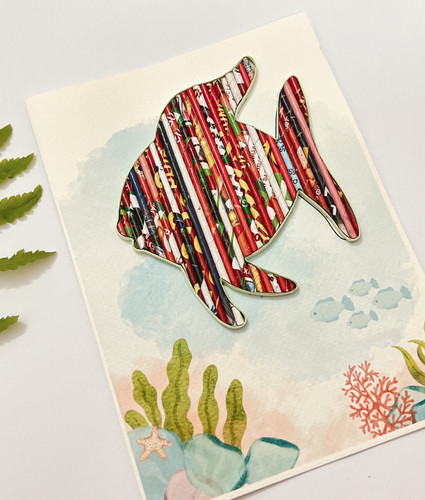 Recycled Magazine, Eco-friendly, handmade, Tropical Fish Card | Loving ...