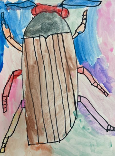 First Grade Colorful Bug Illustrations