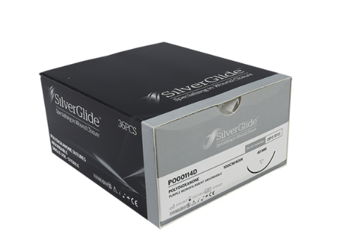 SilverGlide™ Suture, Gauge 2-0, Needle Size 26mm, Type 3/8 Reverse Cutting, 70cm | Jerry’s Equine