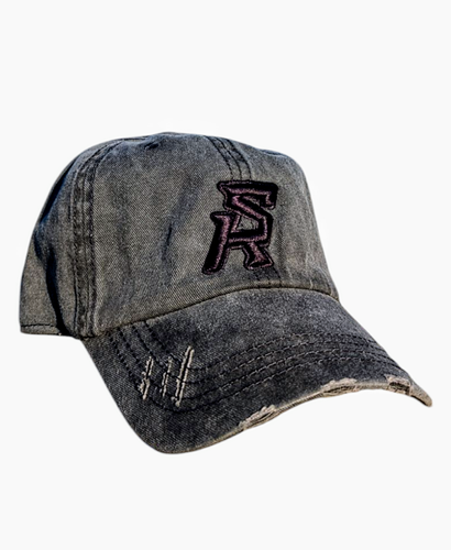 Distressed Vintage SR Cap (Black) | Sun Runner Co.