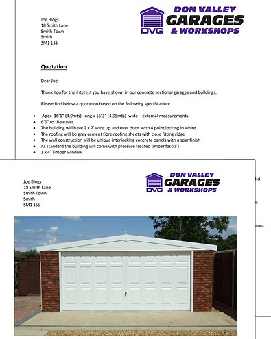 Free garage quotation | Don Valley Garages & Workshops Ltd