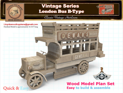 B type London Bus | Lloydswoodtoyplans
