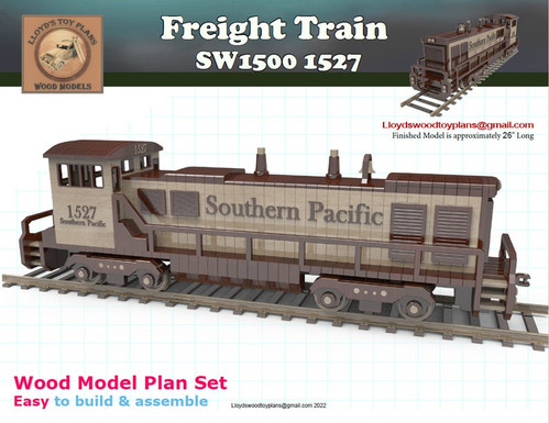 SW1500 1527 Freight Train | Lloydswoodtoyplans