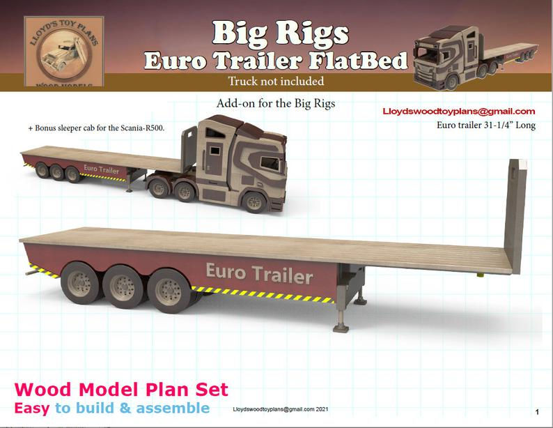 Big Rigs & Trailer | Lloydswoodtoyplans 2/4
