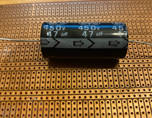 Electrolytic High Voltage Capacitor 47uF 450v Nover M tol | Xtals.co.uk