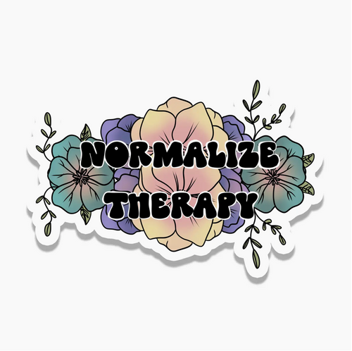Normalize Therapy Waterproof Vinyl Sticker | 3.5" | Grow & Co.