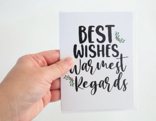 Best Wishes Warmest Regards Card | Grow & Co.