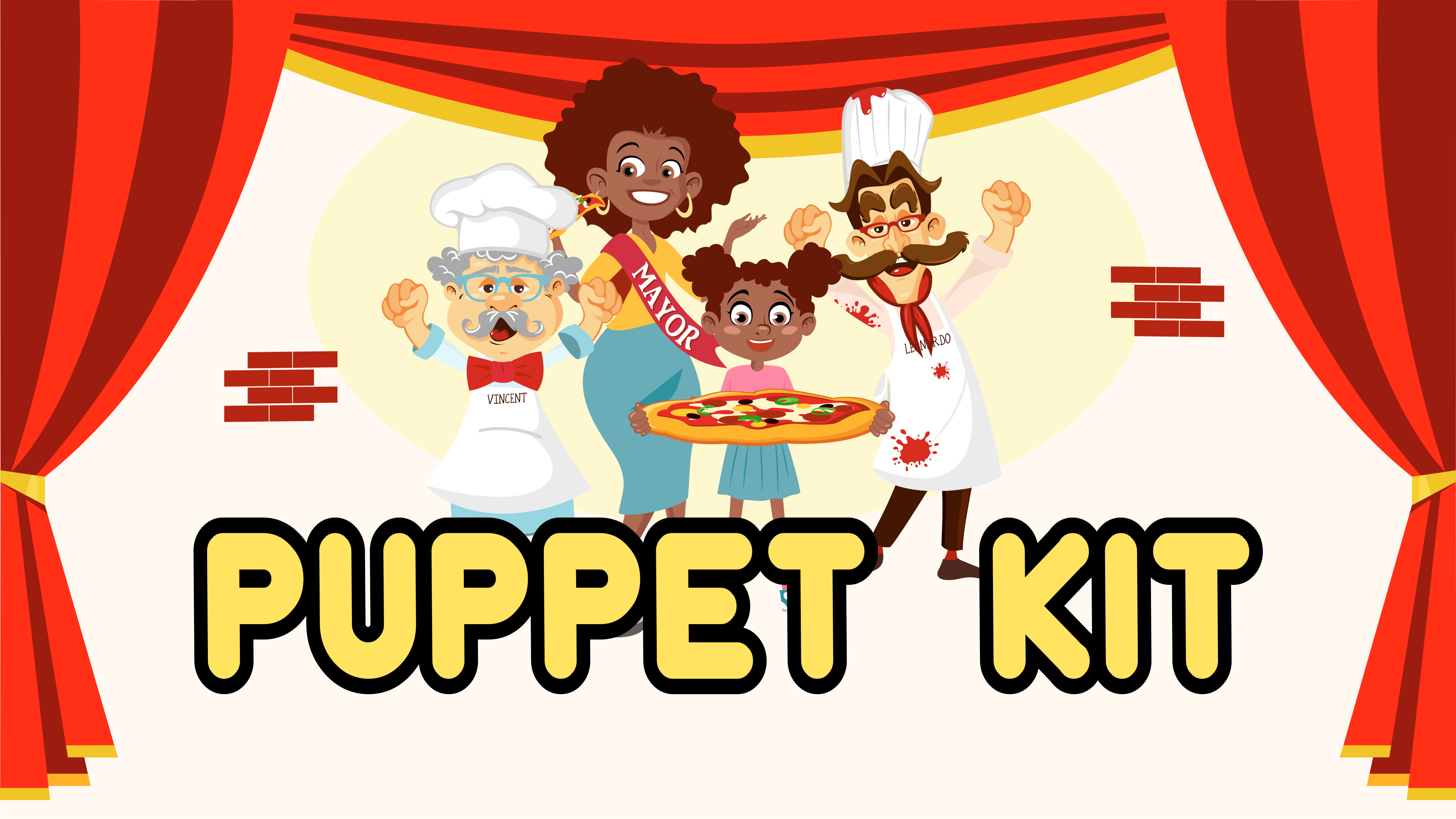 Puppet Kit & Reader's Theater Script - The Great Pizza Contest