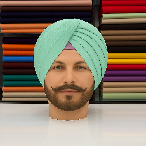 Light Sea Green Turban | Premium Quality | The Singh Store
