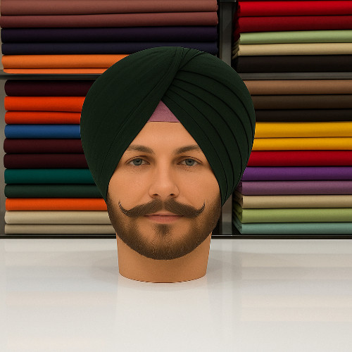 Dark Moongia (Deep Forest) Turban | Premium Quality | The Singh Store