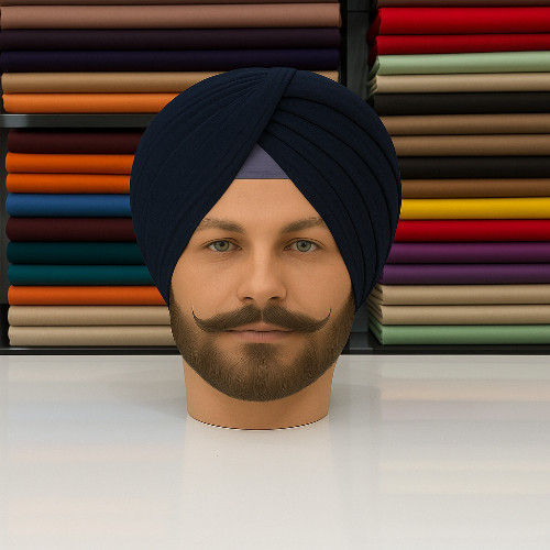 Blackish Navy Blue (Extra Dark) Turban | Premium Quality | The Singh Store