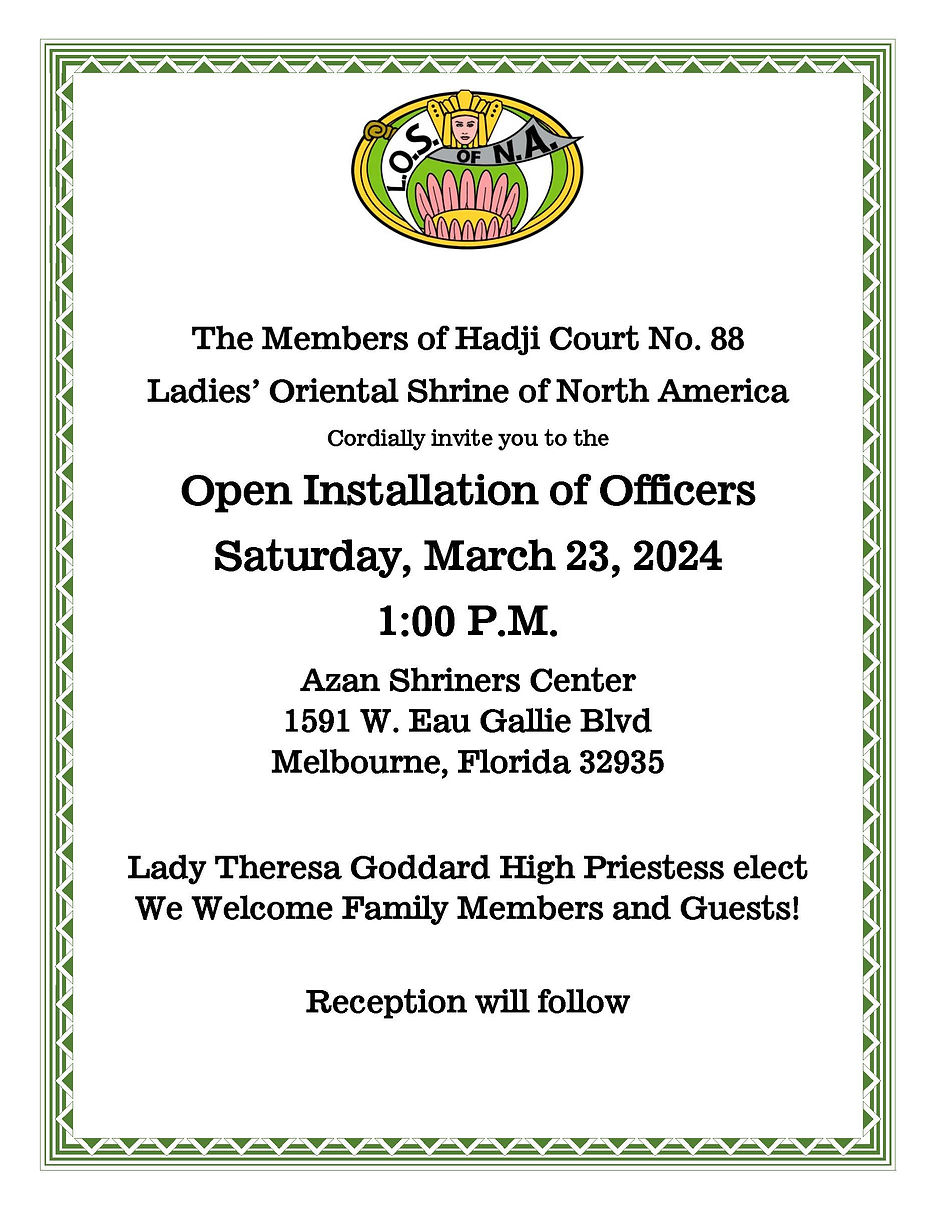 Join the Ladies of the Shrine | Azan Shriners