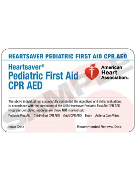 Heartsaver Pediatric First Aid CPR AED Card | heartsmatter