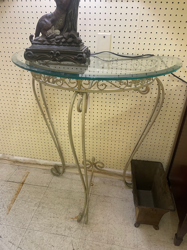 Glass Half Moon Table | Oldies but Goodies