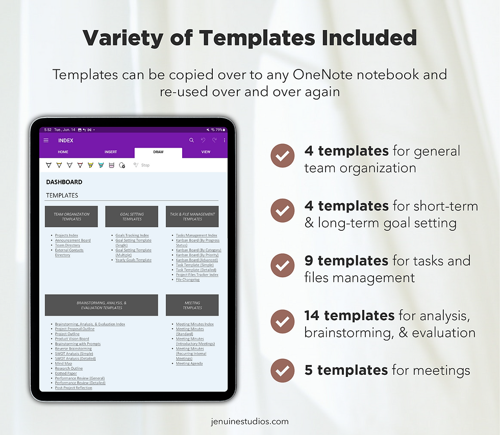 Lightweight OneNote Planner 2025 | Jenuine Studios