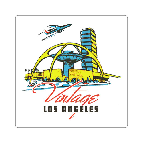 Vintage LA LAX Theme Building Sticker | Vintage Los Angeles