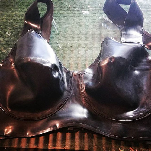 *Christia* Bra .. Plus Size Latex Underwired .. SS2016 | phoenixxdesignsuk