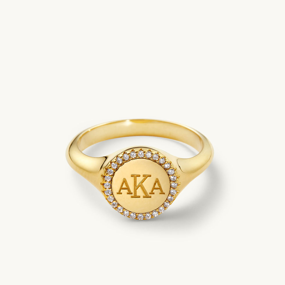 Alpha Kappa Alpha Pave All Around Ring | A Little Grace