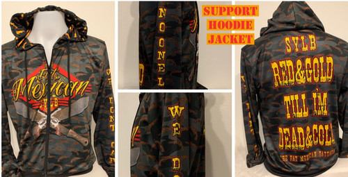 SYLB Support Hoodie Jacket (with Zip) Red&Gold | Bandidos Shop