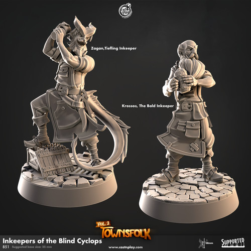 Inkeepers of the Blind Cyclops | 3D Printed Miniatures
