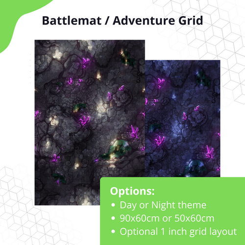 Cave Battlemat / Adventure Grid | 3D Printed Miniatures
