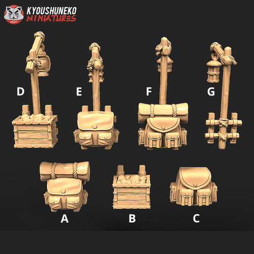Dwarf Miner Backpacks by Kyoushuneko Miniatures | Grove Guardian - 3D ...