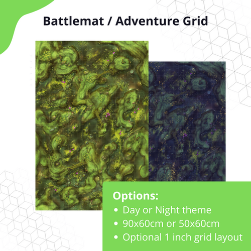Swamp Battlemat / Adventure Grid | 3D Printed Miniatures