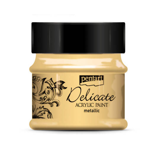 Delicate Metallic Acrylic Paint Gold 50ml | Craftin Chaos