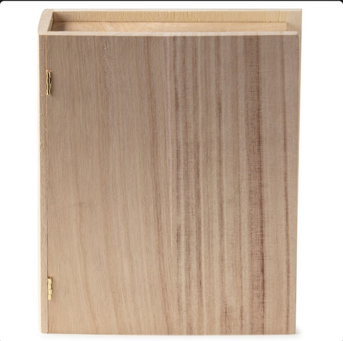 Unfinished Wood Book Box 9.7" x 7.3" x 2" | Craftin Chaos