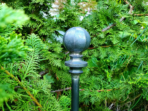 Hammerable Iron Ball Tall Garden Stakes and Driveway Markers | Dirt ...