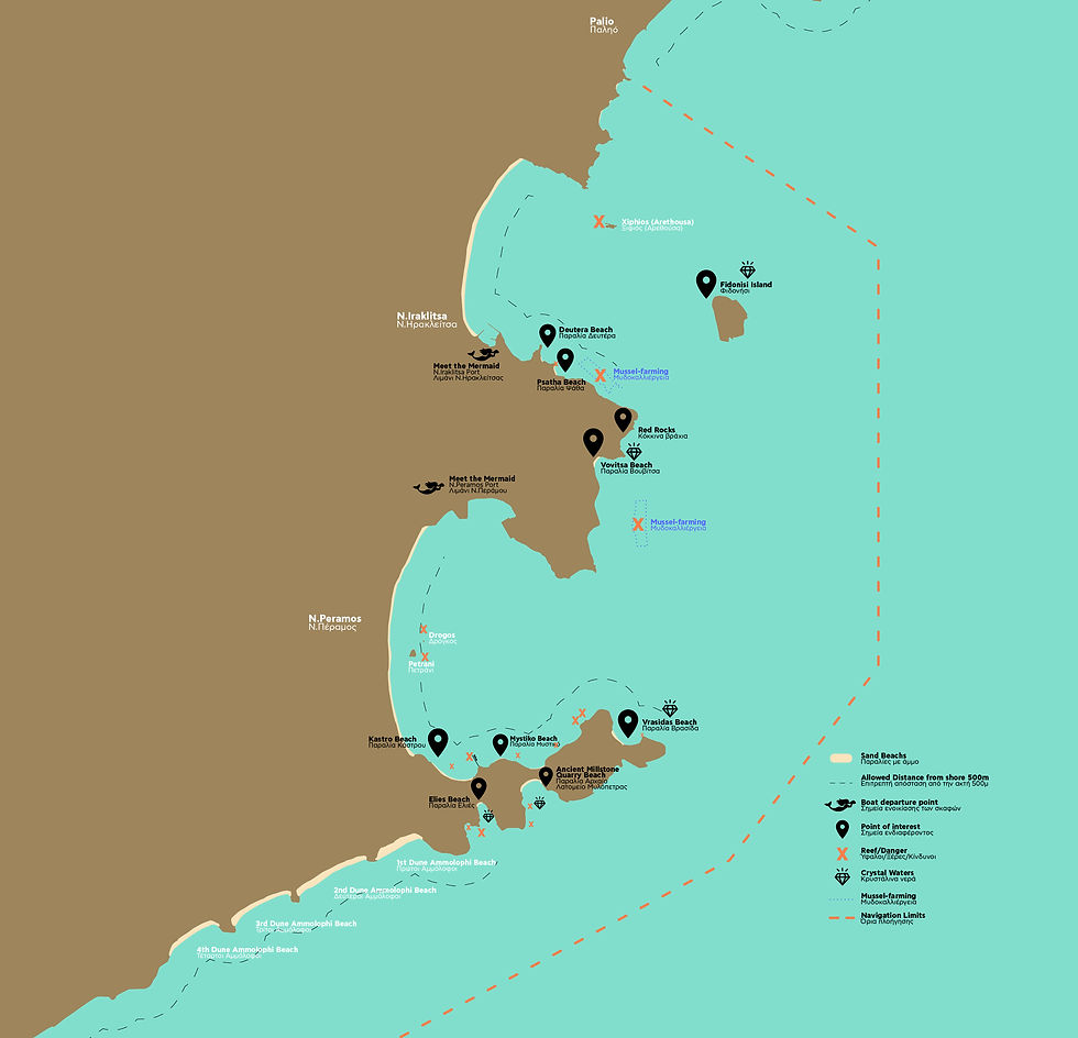 Meet the Mermaid | Kavala Boat Rental | Nea Peramos Ferry Port 64007