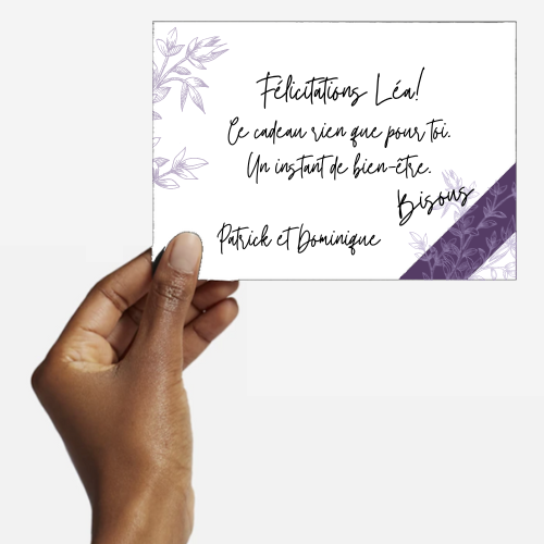 Carte-Message pour personnaliser l'envoie | Moonkii