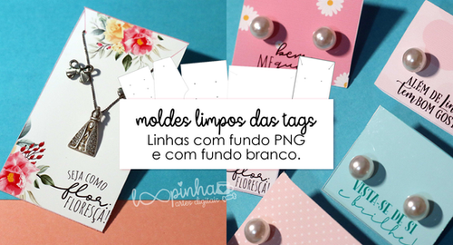 Moldes Tags Limpos em PNG | Loopinha Artes