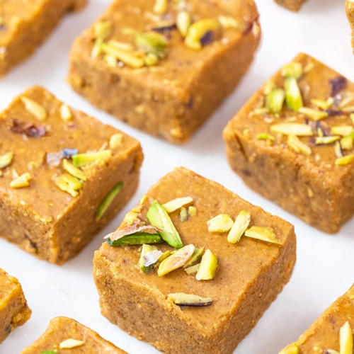 Besan Almond Barfi | Gur Naal Ishq