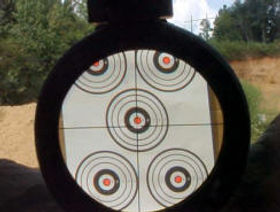 looking through a scope